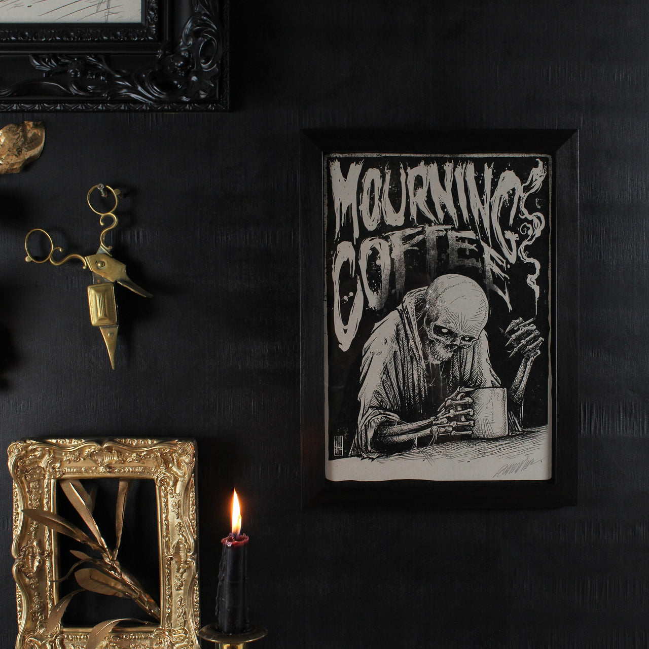 Mourning Coffee Print – The Blackened Teeth Ltd
